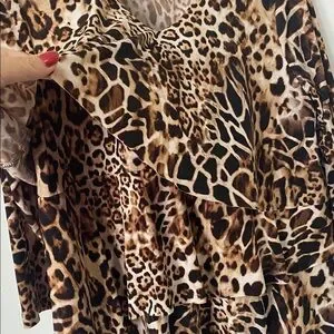 Susan Graver | Tops | Susan Graver Brown Leopard Print Liquid Knit ...
